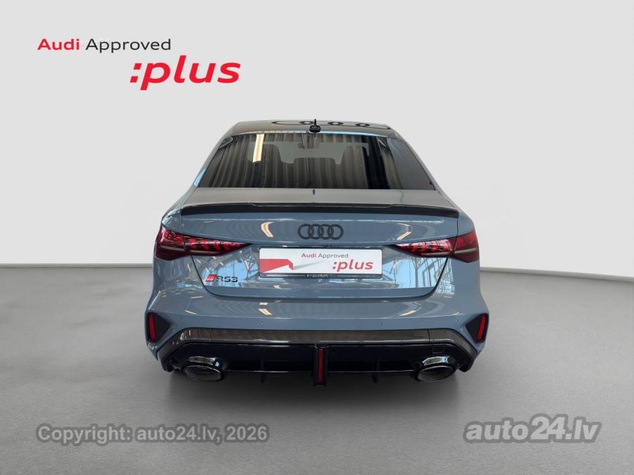Grey Audi RS3 2025 in Tallinn, with an engine capacity of 2.50 L and mileage of 3 thousand km for 68900 €, photo 6 on AUTOMOTO.COM.LV