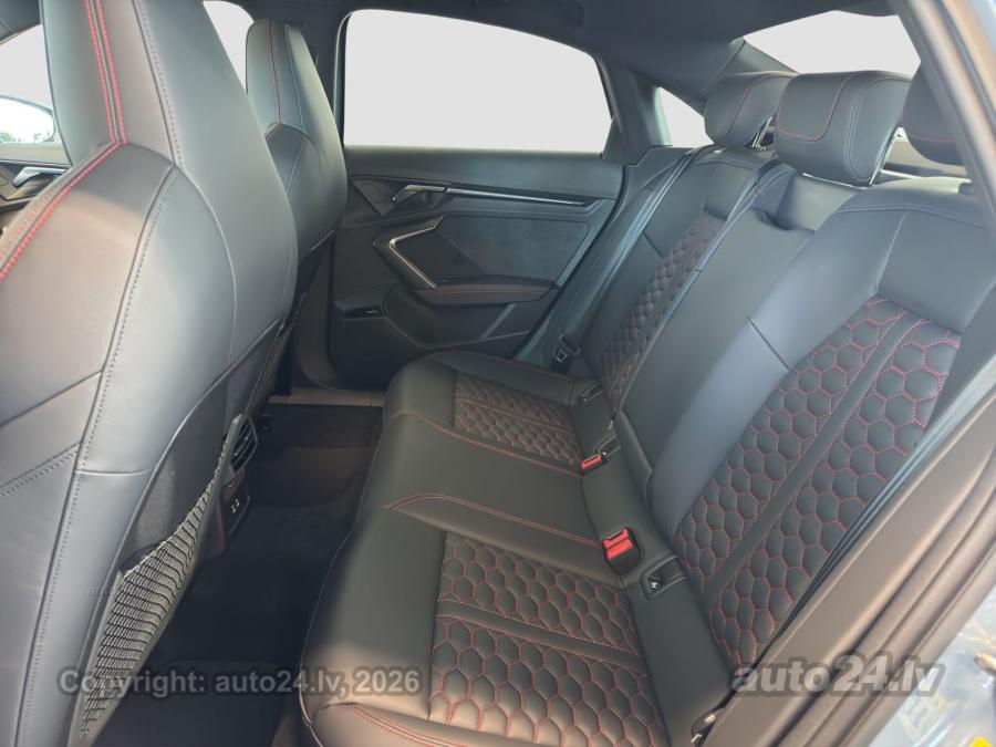Grey Audi RS3 2025 in Tallinn, with an engine capacity of 2.50 L and mileage of 3 thousand km for 68900 €, photo 9 on AUTOMOTO.COM.LV