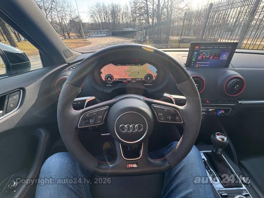 White Audi RS3 2019 in Tallinn, with an engine capacity of 2.50 L and mileage of 82 thousand km for 37000 €, photo 14 on AUTOMOTO.COM.LV