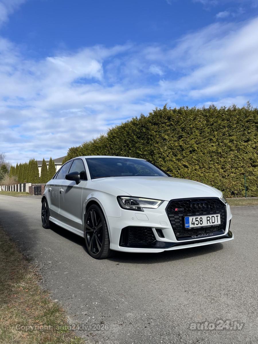White Audi RS3 2020 in Tallinn, with an engine capacity of 2.50 L and mileage of 23 thousand km for 53900 €, photo 8 on AUTOMOTO.COM.LV