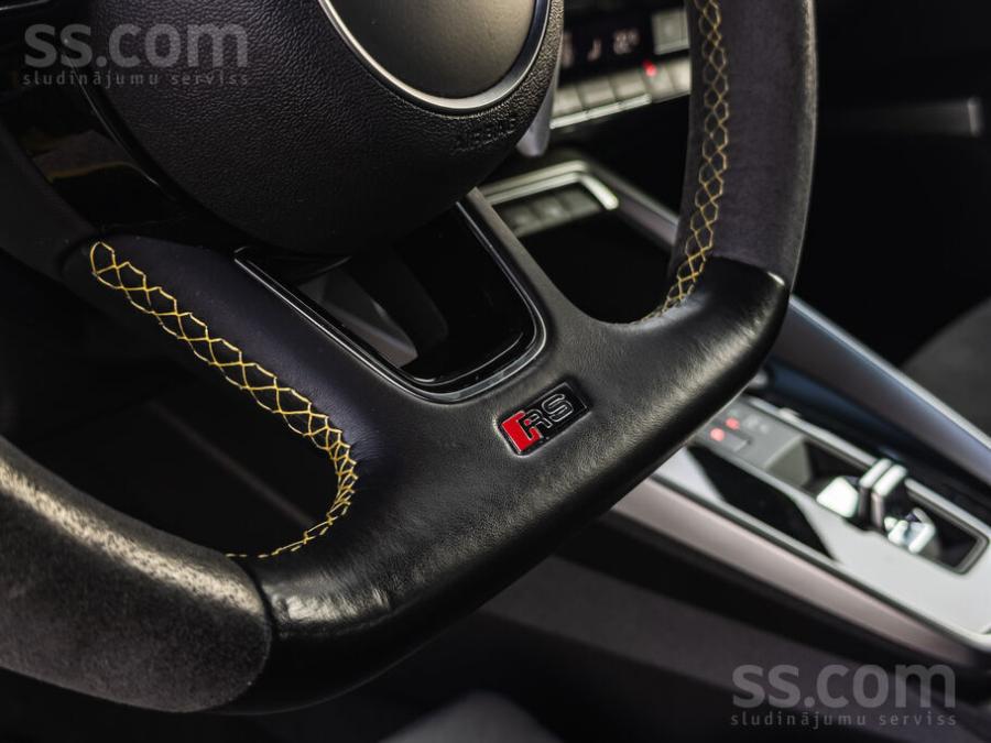 Yellow Audi RS3 2022 in Riga, with an engine capacity of 2.50 L and mileage of 61 thousand km for 41900 €, photo 19 on AUTOMOTO.COM.LV