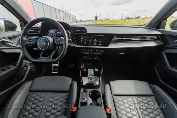 Yellow Audi RS3 2023 in Tallinn, with an engine capacity of 2.50 L and mileage of 80 thousand km for 55555 €, photo 7 on AUTOMOTO.COM.LV