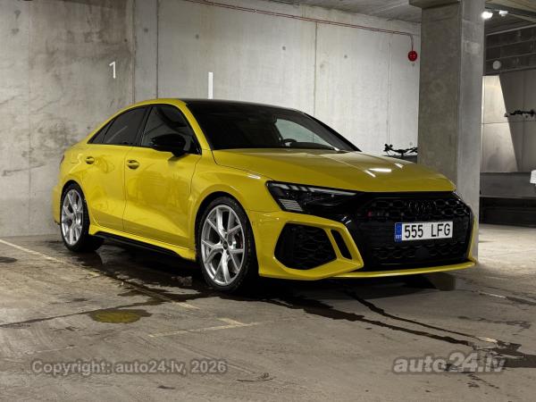 Yellow Audi RS3 2023 in Tallinn, with an engine capacity of 2.50 L and mileage of 80 thousand km for 55555 €, photo 10 on AUTOMOTO.COM.LV