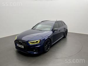 Zils Audi RS4 2020 Rīga, ar dzinēja tilpumu 2.90 L un nobraukumu 77 tūkst. km par 57100 €, foto  vietnē AUTOMOTO.COM.LV