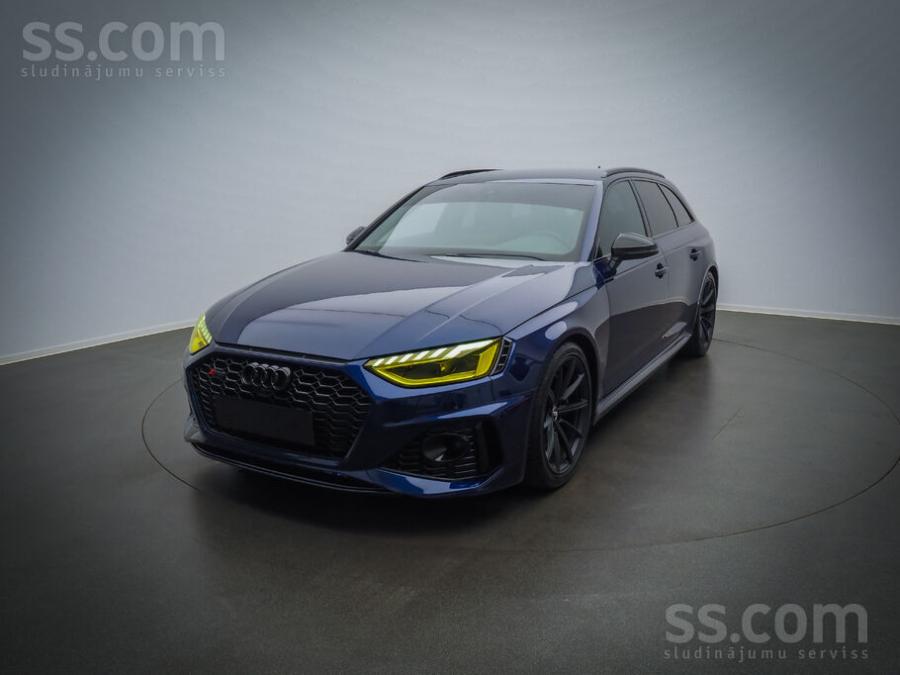Zils Audi RS4 2020 Rīga, ar dzinēja tilpumu 2.90 L un nobraukumu 77 tūkst. km par 47444 €, foto 1 vietnē AUTOMOTO.COM.LV