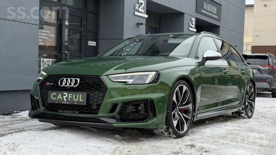 Zaļš Audi RS4 2018 Rīga, ar dzinēja tilpumu 2.90 L un nobraukumu 133 tūkst. km par 44900 €, foto 2 vietnē AUTOMOTO.COM.LV