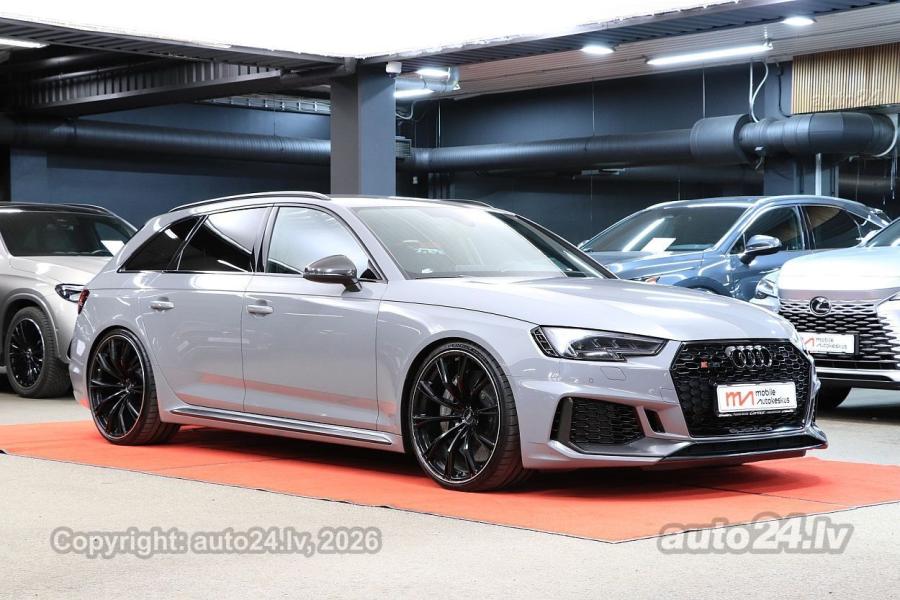 Pelēks Audi RS4 2017 Tallina, ar dzinēja tilpumu 3.00 L un nobraukumu 105 tūkst. km par 44995 €, foto 1 vietnē AUTOMOTO.COM.LV