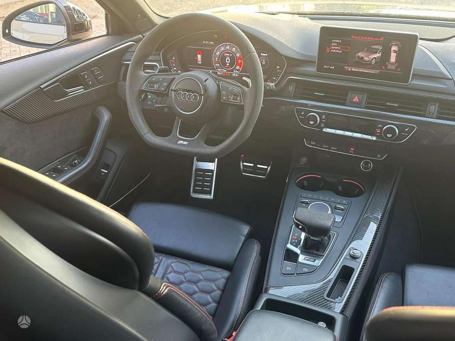 Grey Audi RS4 2018 in Jonava, with an engine capacity of 2.89 L and mileage of 193 thousand km for 26000 €, photo 8 on AUTOMOTO.COM.LV