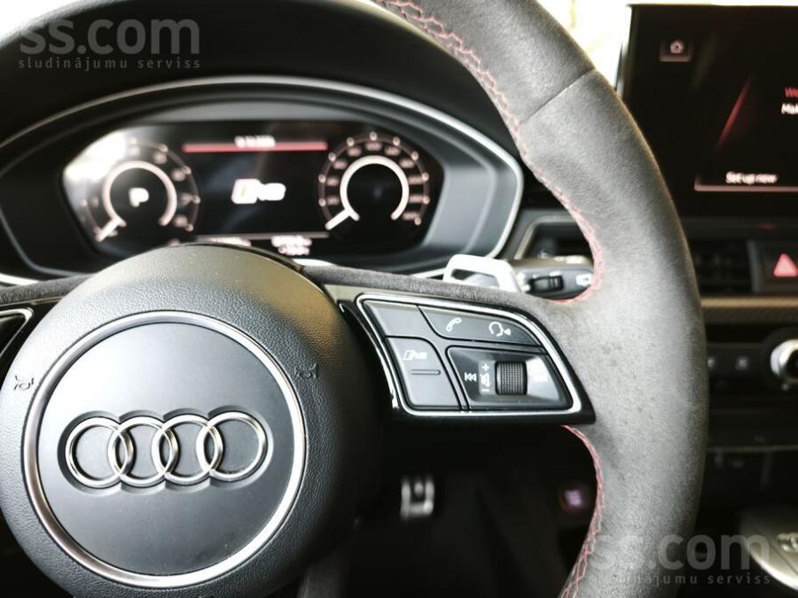 Grey Audi RS4 2024 in Riga, with an engine capacity of 2.90 L and mileage of 114 thousand km for 55000 €, photo 23 on AUTOMOTO.COM.LV