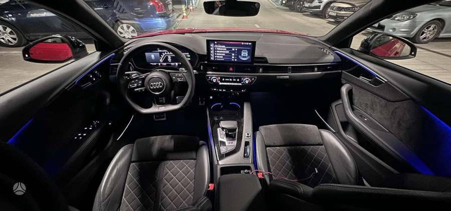 Sarkans Audi RS4 2020 Viļņa, ar dzinēja tilpumu 2.89 L un nobraukumu 88 tūkst. km par 56500 €, foto 14 vietnē AUTOMOTO.COM.LV