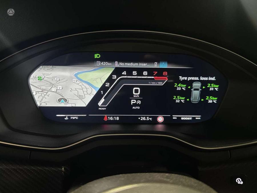 Sarkans Audi RS4 2020 Viļņa, ar dzinēja tilpumu 2.89 L un nobraukumu 88 tūkst. km par 56500 €, foto 18 vietnē AUTOMOTO.COM.LV
