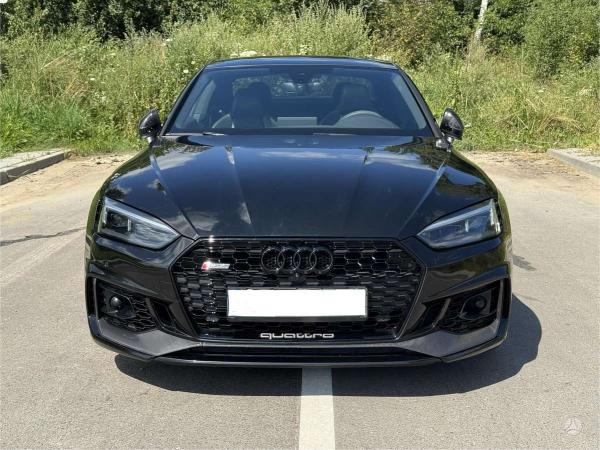 Black Audi RS5 2018 in Alytus, with an engine capacity of 2.89 L and mileage of 89 thousand km for 45500 €, photo 2 on AUTOMOTO.COM.LV