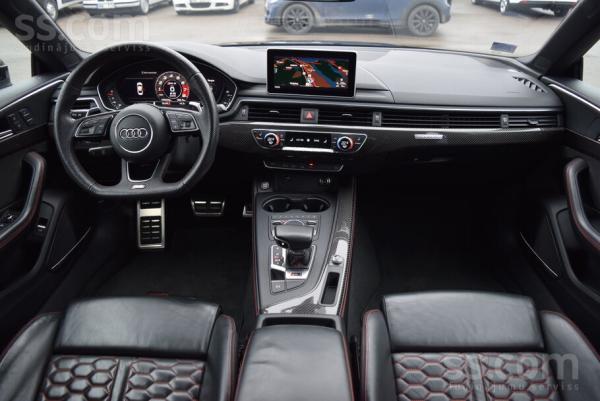 Black Audi RS5 2019 in Riga, with an engine capacity of 2.90 L and mileage of 105 thousand km for 44900 €, photo 4 on AUTOMOTO.COM.LV