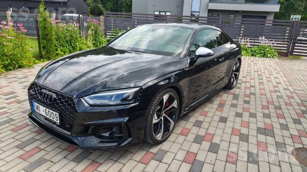Black Audi RS5 2019 in Riga, with an engine capacity of 2.90 L and mileage of 82 thousand km for 43000 €, photo 1 on AUTOMOTO.COM.LV