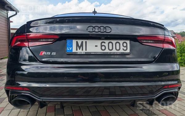 Black Audi RS5 2019 in Riga, with an engine capacity of 2.90 L and mileage of 82 thousand km for 43000 €, photo 3 on AUTOMOTO.COM.LV