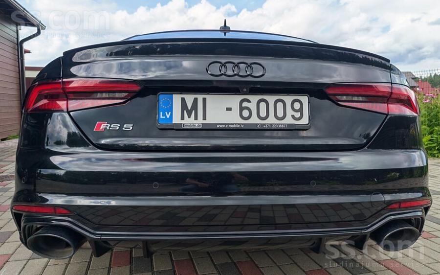 Melns Audi RS5 2019 Rīga, ar dzinēja tilpumu 2.90 L un nobraukumu 82 tūkst. km par 43000 €, foto 4 vietnē AUTOMOTO.COM.LV