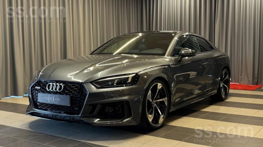Grey Audi RS5 2017 in Riga, with an engine capacity of 2.90 L and mileage of 57 thousand km for 49000 €, photo 1 on AUTOMOTO.COM.LV