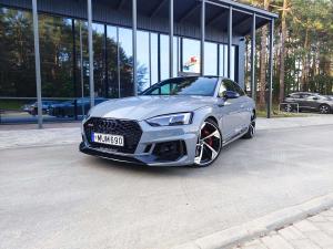 Grey Audi RS5 2018 in Kaunas, with an engine capacity of 2.89 L and mileage of 73 thousand km for 43500 €, photo  on AUTOMOTO.COM.LV