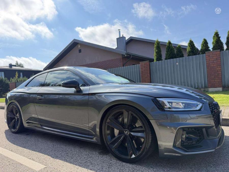 Grey Audi RS5 2018 in Kaunas, with an engine capacity of 2.89 L and mileage of 79 thousand km for 35500 €, photo 7 on AUTOMOTO.COM.LV