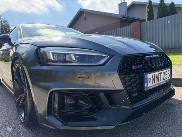 Grey Audi RS5 2018 in Kaunas, with an engine capacity of 2.89 L and mileage of 79 thousand km for 35500 €, photo 10 on AUTOMOTO.COM.LV