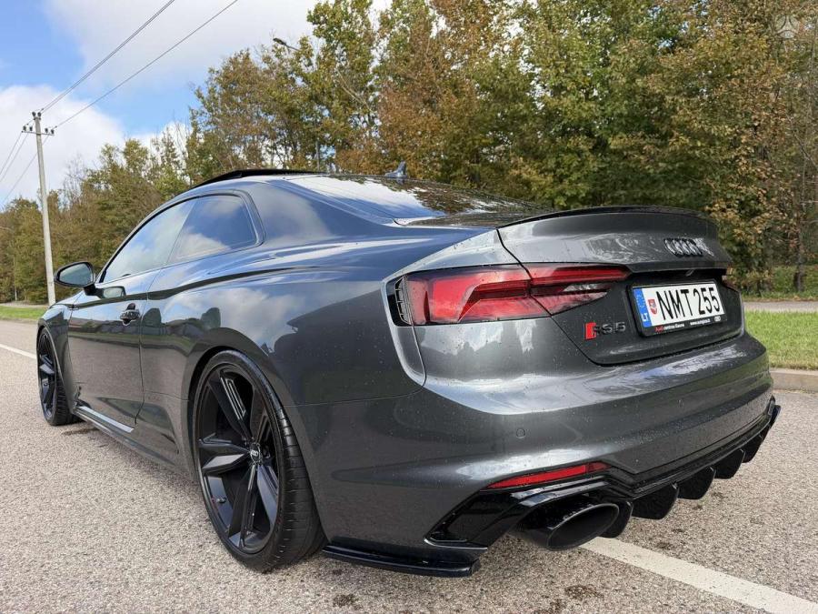 Grey Audi RS5 2018 in Kaunas, with an engine capacity of 2.89 L and mileage of 79 thousand km for 35500 €, photo 15 on AUTOMOTO.COM.LV