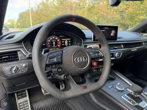 Grey Audi RS5 2018 in Kaunas, with an engine capacity of 2.89 L and mileage of 79 thousand km for 35500 €, photo 27 on AUTOMOTO.COM.LV