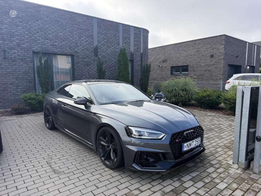Grey Audi RS5 2018 in Kaunas, with an engine capacity of 2.89 L and mileage of 79 thousand km for 35500 €, photo 40 on AUTOMOTO.COM.LV