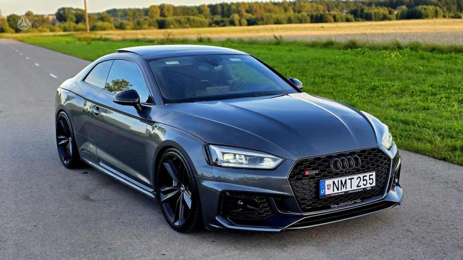 Pelēks Audi RS5 2018 Šauļi, ar dzinēja tilpumu 2.89 L un nobraukumu 81 tūkst. km par 38800 €, foto 22 vietnē AUTOMOTO.COM.LV