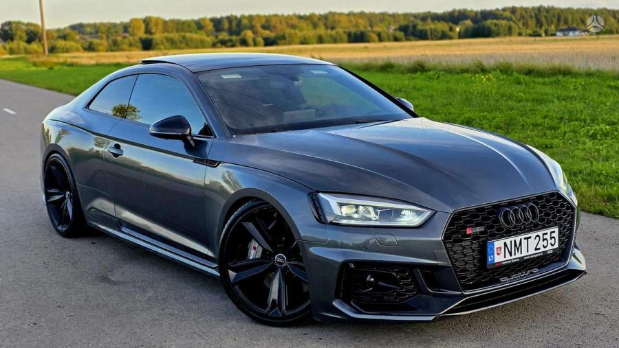 Grey Audi RS5 2018 in Siauliai, with an engine capacity of 2.89 L and mileage of 81 thousand km for 38500 €, photo 5 on AUTOMOTO.COM.LV