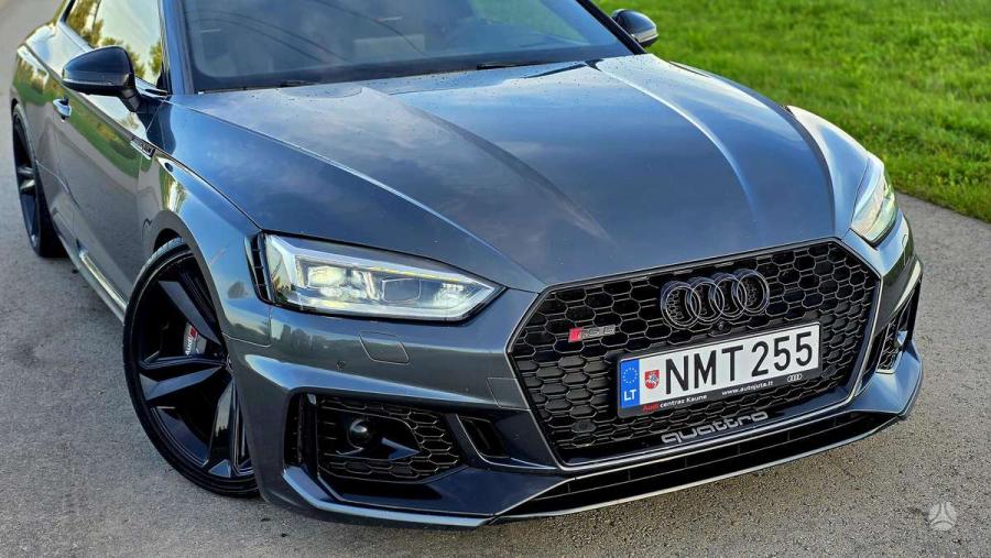 Grey Audi RS5 2018 in Siauliai, with an engine capacity of 2.89 L and mileage of 81 thousand km for 38500 €, photo 6 on AUTOMOTO.COM.LV