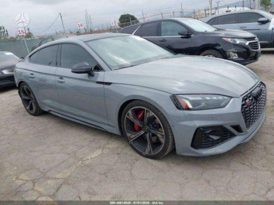 Grey Audi RS5 2022 in Klaipeda, with an engine capacity of 2.90 L and mileage of 47 thousand km for 30000 €, photo 1 on AUTOMOTO.COM.LV