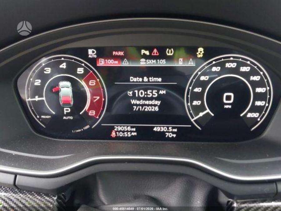 Grey Audi RS5 2022 in Klaipeda, with an engine capacity of 2.90 L and mileage of 47 thousand km for 30000 €, photo 8 on AUTOMOTO.COM.LV
