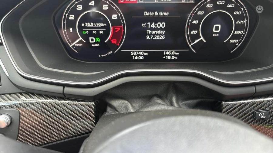 Pelēks Audi RS5 2023 Kauņa, ar dzinēja tilpumu 3.00 L un nobraukumu 60 tūkst. km par 46000 €, foto 13 vietnē AUTOMOTO.COM.LV