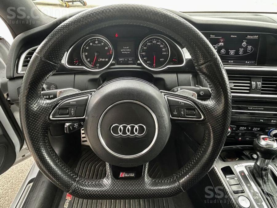 White Audi RS5 2013 in Riga, with an engine capacity of 4.20 L and mileage of 0 thousand km for 17900 €, photo 13 on AUTOMOTO.COM.LV