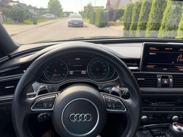 Melns Audi RS6 2016 Kauņa, ar dzinēja tilpumu 3.99 L un nobraukumu 210 tūkst. km par 42500 €, foto 10 vietnē AUTOMOTO.COM.LV