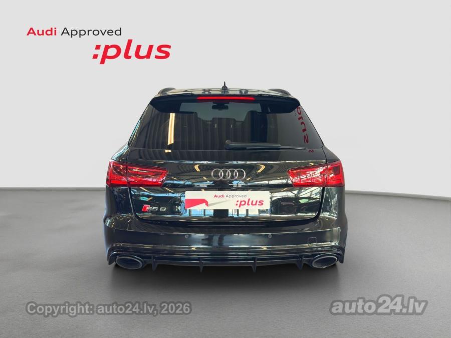 Black Audi RS6 2017 in Tallinn, with an engine capacity of 4.00 L and mileage of 121 thousand km for 49900 €, photo 6 on AUTOMOTO.COM.LV