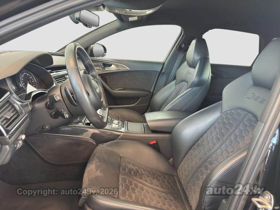 Black Audi RS6 2017 in Tallinn, with an engine capacity of 4.00 L and mileage of 121 thousand km for 49900 €, photo 7 on AUTOMOTO.COM.LV