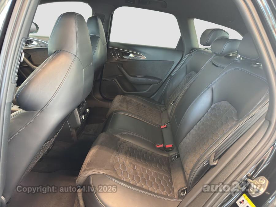 Black Audi RS6 2017 in Tallinn, with an engine capacity of 4.00 L and mileage of 121 thousand km for 49900 €, photo 9 on AUTOMOTO.COM.LV