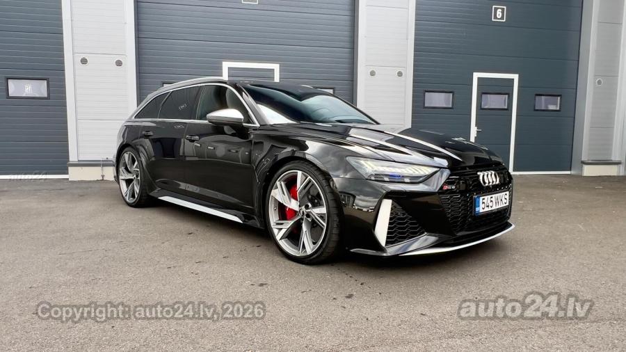 Black Audi RS6 2020 in Tallinn, with an engine capacity of 4.00 L and mileage of 146 thousand km for 79800 €, photo 1 on AUTOMOTO.COM.LV