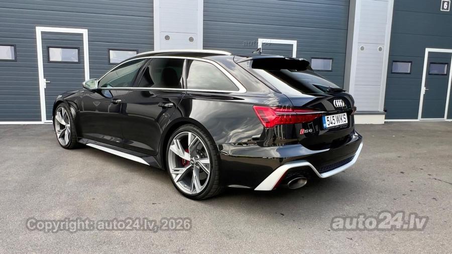 Black Audi RS6 2020 in Tallinn, with an engine capacity of 4.00 L and mileage of 146 thousand km for 79800 €, photo 5 on AUTOMOTO.COM.LV