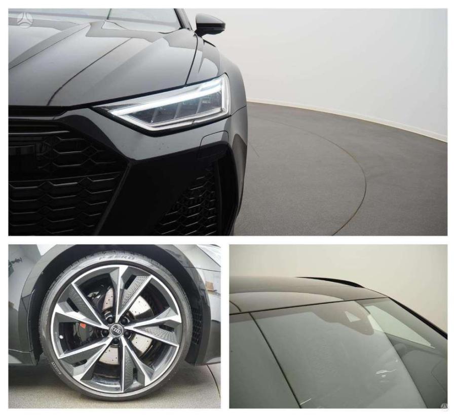 Black Audi RS6 2021 in Vilnius, with an engine capacity of 4.00 L and mileage of 104 thousand km for 75000 €, photo 8 on AUTOMOTO.COM.LV