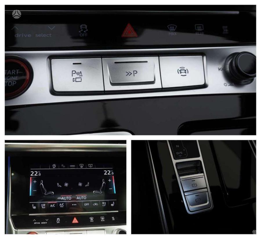 Black Audi RS6 2021 in Vilnius, with an engine capacity of 4.00 L and mileage of 104 thousand km for 75000 €, photo 20 on AUTOMOTO.COM.LV