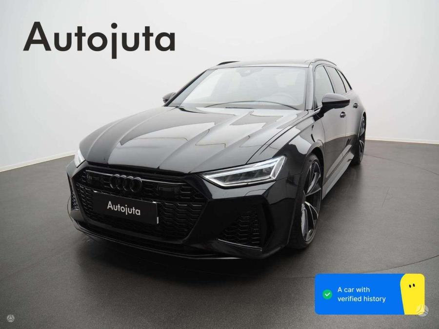 Black Audi RS6 2021 in Vilnius, with an engine capacity of 4.00 L and mileage of 104 thousand km for 75000 €, photo 29 on AUTOMOTO.COM.LV