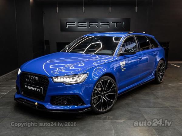 Blue Audi RS6 2014 in Tallinn, with an engine capacity of 4.00 L and mileage of 132 thousand km for 64900 €, photo 1 on AUTOMOTO.COM.LV