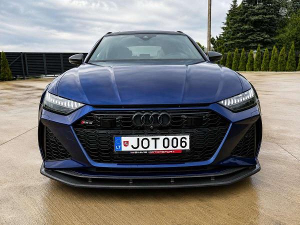 Zils Audi RS6 2021 Panevēža, ar dzinēja tilpumu 4.00 L un nobraukumu 80 tūkst. km par 82000 €, foto  vietnē AUTOMOTO.COM.LV