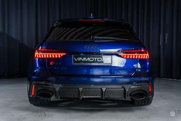 Blue Audi RS6 2021 in Vilnius, with an engine capacity of 4.00 L and mileage of 85 thousand km for 74999 €, photo 6 on AUTOMOTO.COM.LV