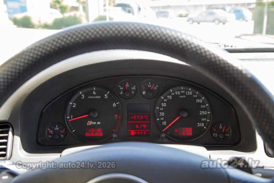 Grey Audi RS6 2004 in Tallinn, with an engine capacity of 4.20 L and mileage of 119 thousand km for 20990 €, photo 12 on AUTOMOTO.COM.LV