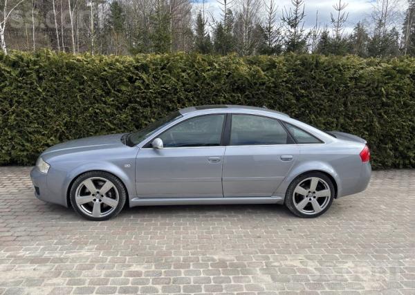 Grey Audi RS6 2003 in Ogre, with an engine capacity of 4.20 L and mileage of 95 thousand km for 21500 €, photo 4 on AUTOMOTO.COM.LV
