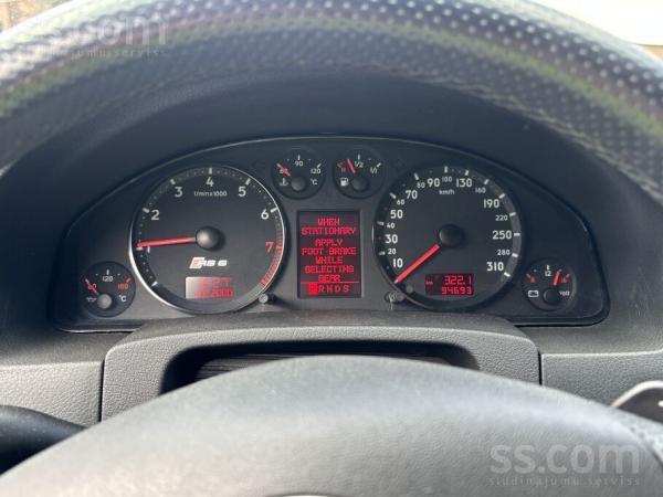 Grey Audi RS6 2003 in Ogre, with an engine capacity of 4.20 L and mileage of 95 thousand km for 21500 €, photo 11 on AUTOMOTO.COM.LV