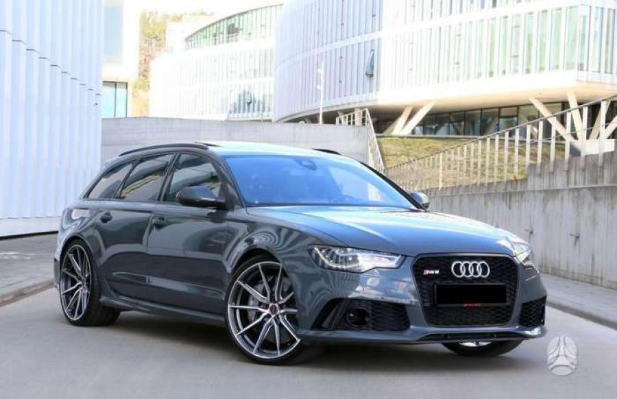 Pelēks Audi RS6 2014 Viļņa, ar dzinēja tilpumu 4.00 L un nobraukumu 125 tūkst. km par 55000 €, foto 4 vietnē AUTOMOTO.COM.LV